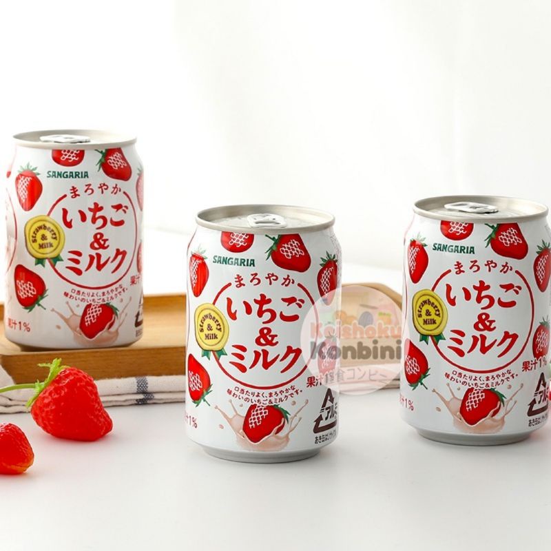Jual Sangaria Strawberry and Milk Drink 275ml / minuman impor / susu impor / susu jepang / susu ...