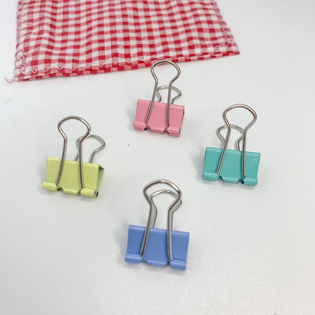 Jual BINDER CLIP DELI KLIP PENJEPIT KERTAS FANCY PASTEL LUCU ANTI KARAT ...
