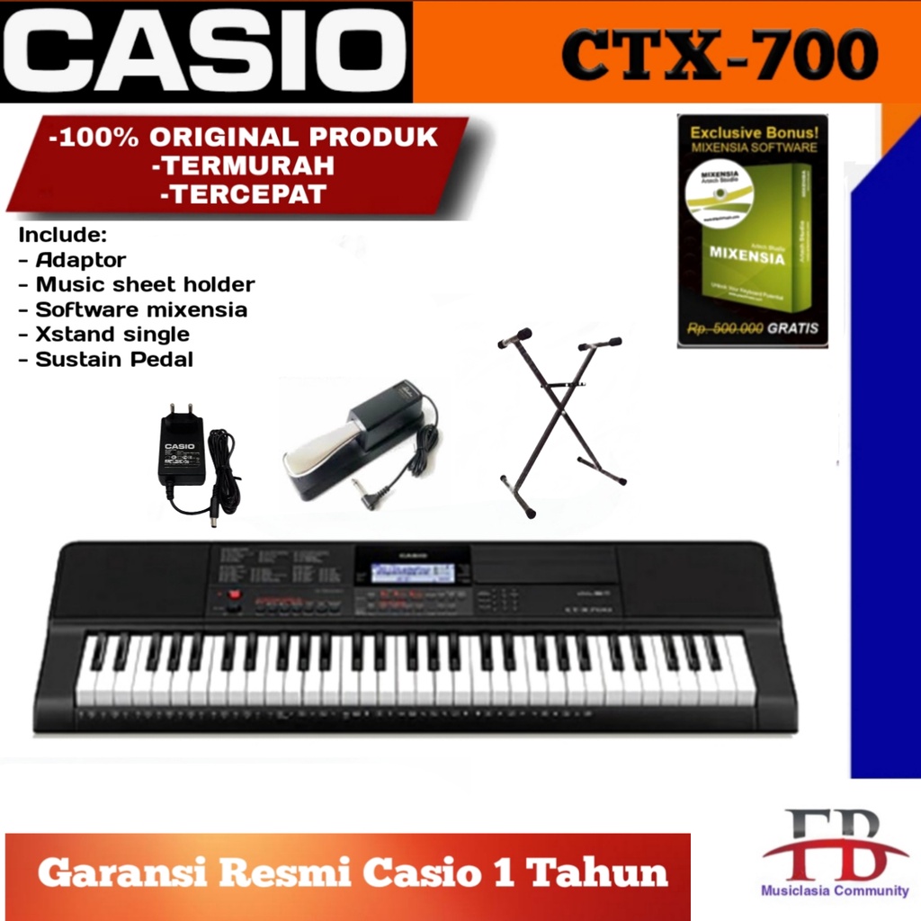 Jual Keyboard Casio CTX 700 / Alat musik Keyboard CT-X 700 / CTX-700 ...