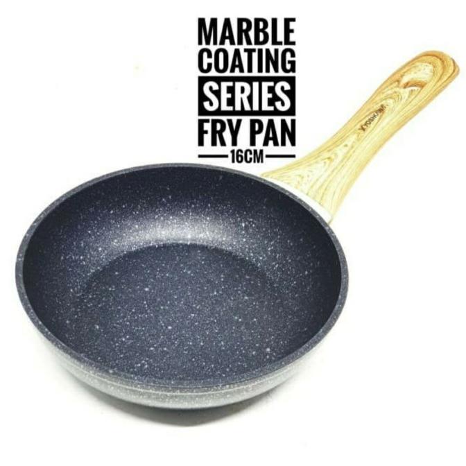 Jual BEST Wajan Fry Pan Teflon Anti Lengket YOSHIKAWA Marble Ceramic ...