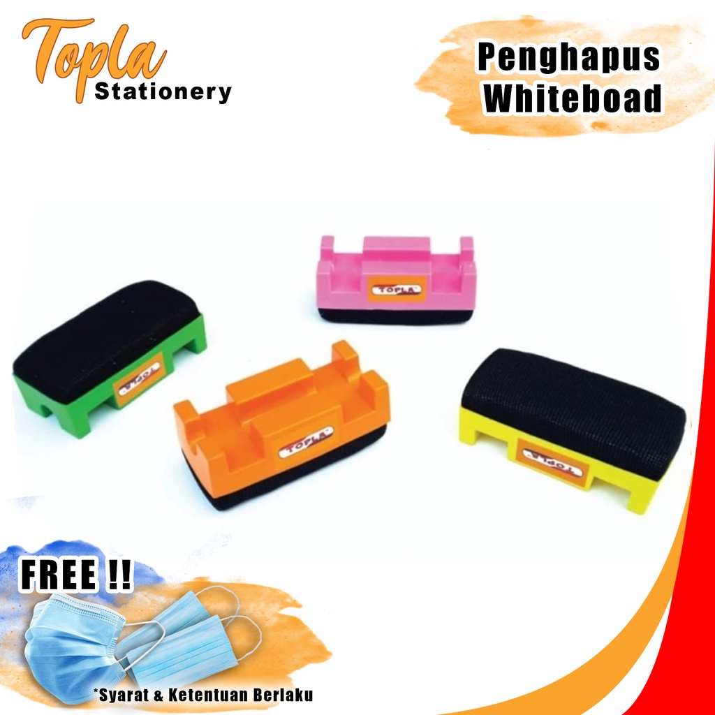 Jual Harga dapat 3 pcs Penghapus Whiteboard TOPLA 309 - Hapusan ...
