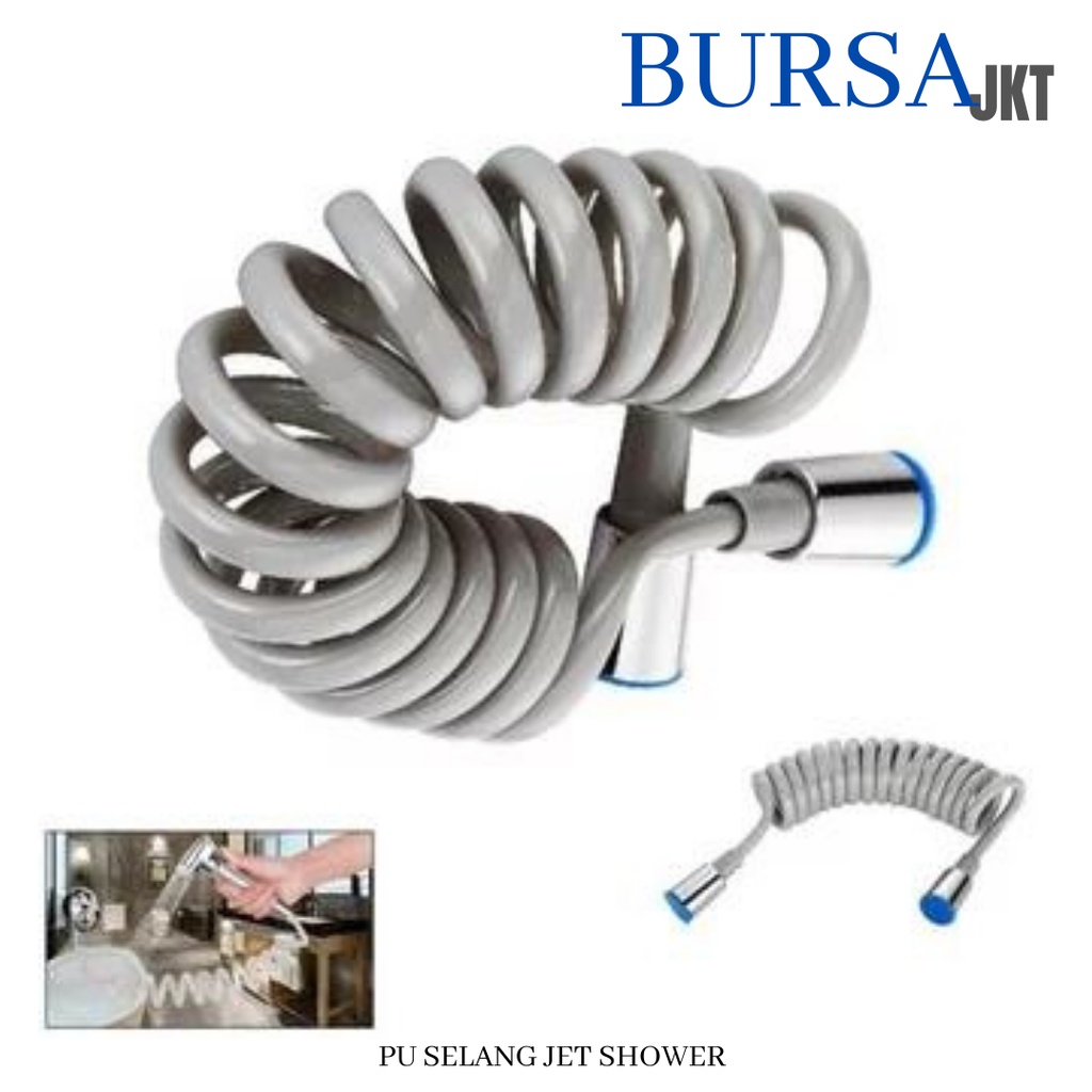 Jual SELANG SHOWER CLOSET CEBOK KARET 2M JET BIDET SPRAY AIR SPIRAL ...