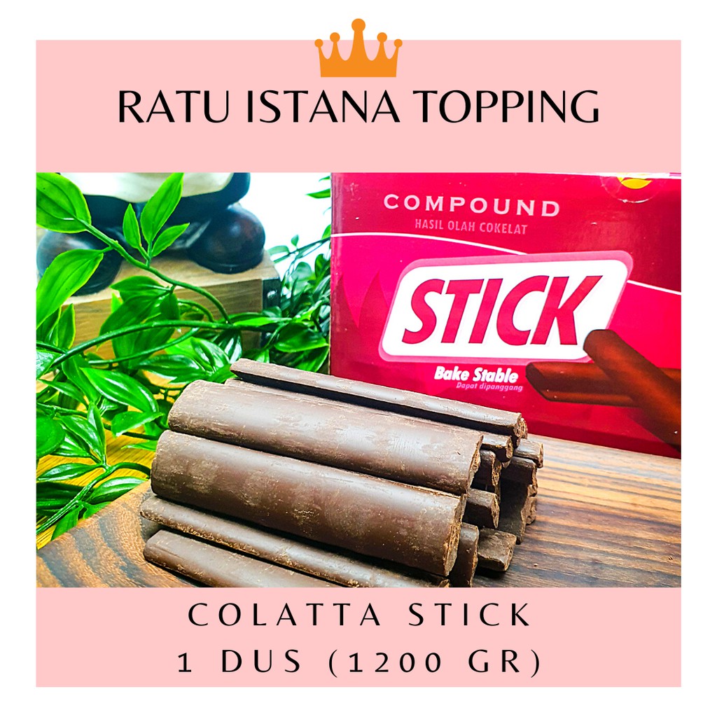 Jual CHOCOLATE STICK COKLAT STIK COMPOUND BAKE STABLE COLATTA 1 DUS ...