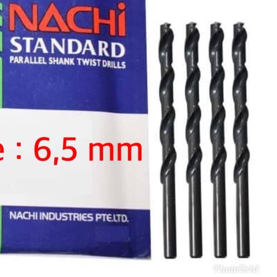 Jual NACHI 6.5 MM MATA BOR BESI HSS (ORI) | Shopee Indonesia