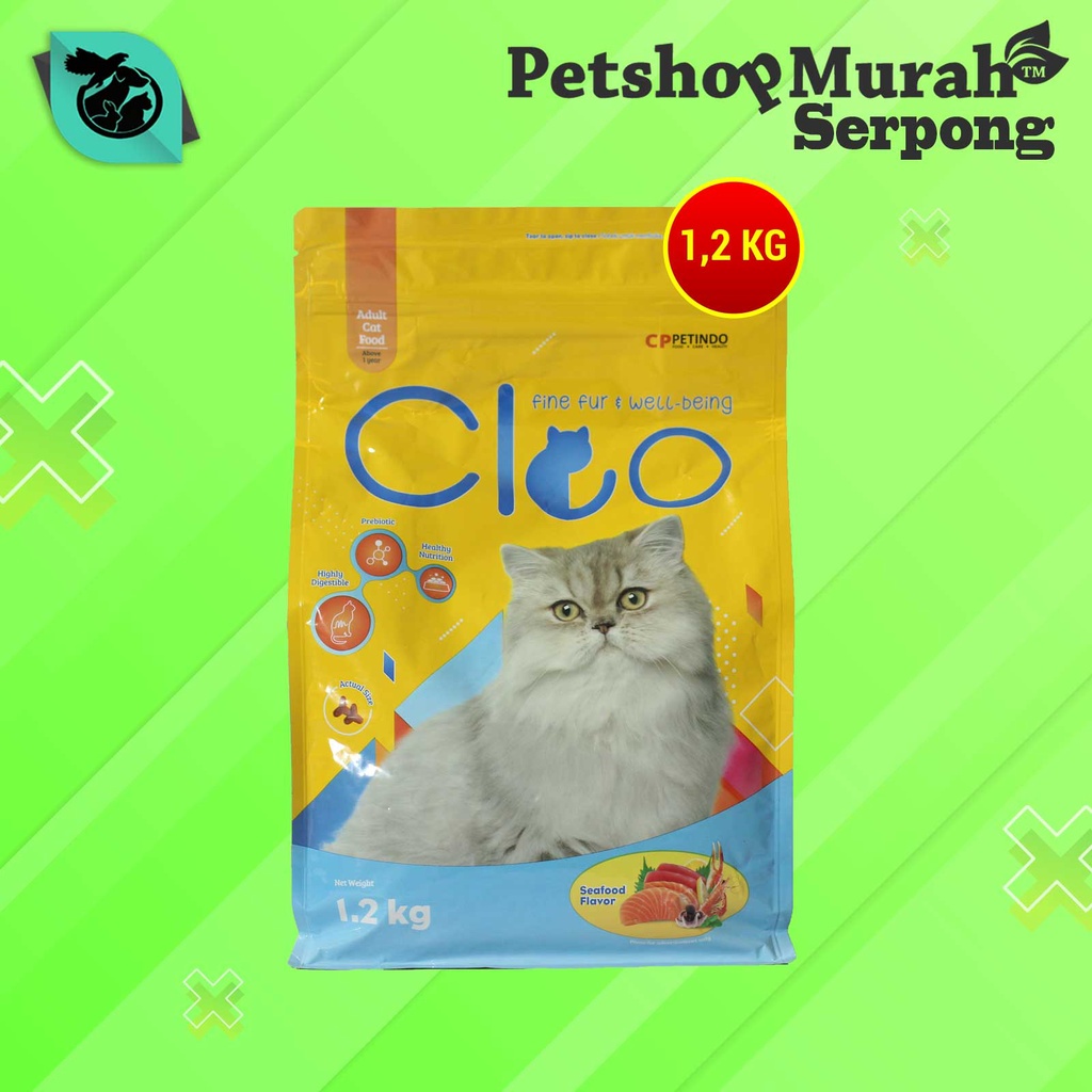 Jual Makanan Kucing Dewasa Cleo Seafood 1,2kg Cat Food Adult Cleo ...