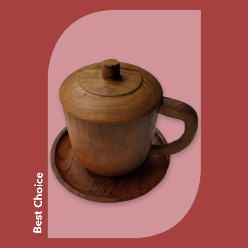 Jual Gelas Kayu Cangkir Kayu Jati Aesthetic | Shopee Indonesia