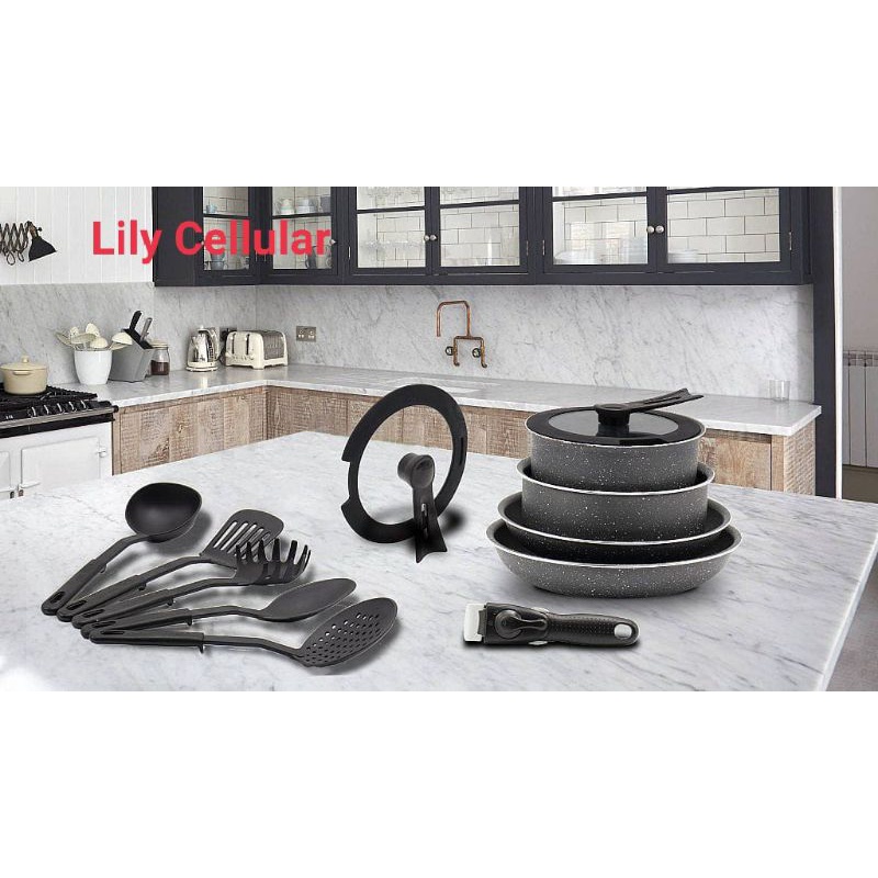 Jual Granite Cookware Set - Panci Masak Marble Set Idealife IL22A ...