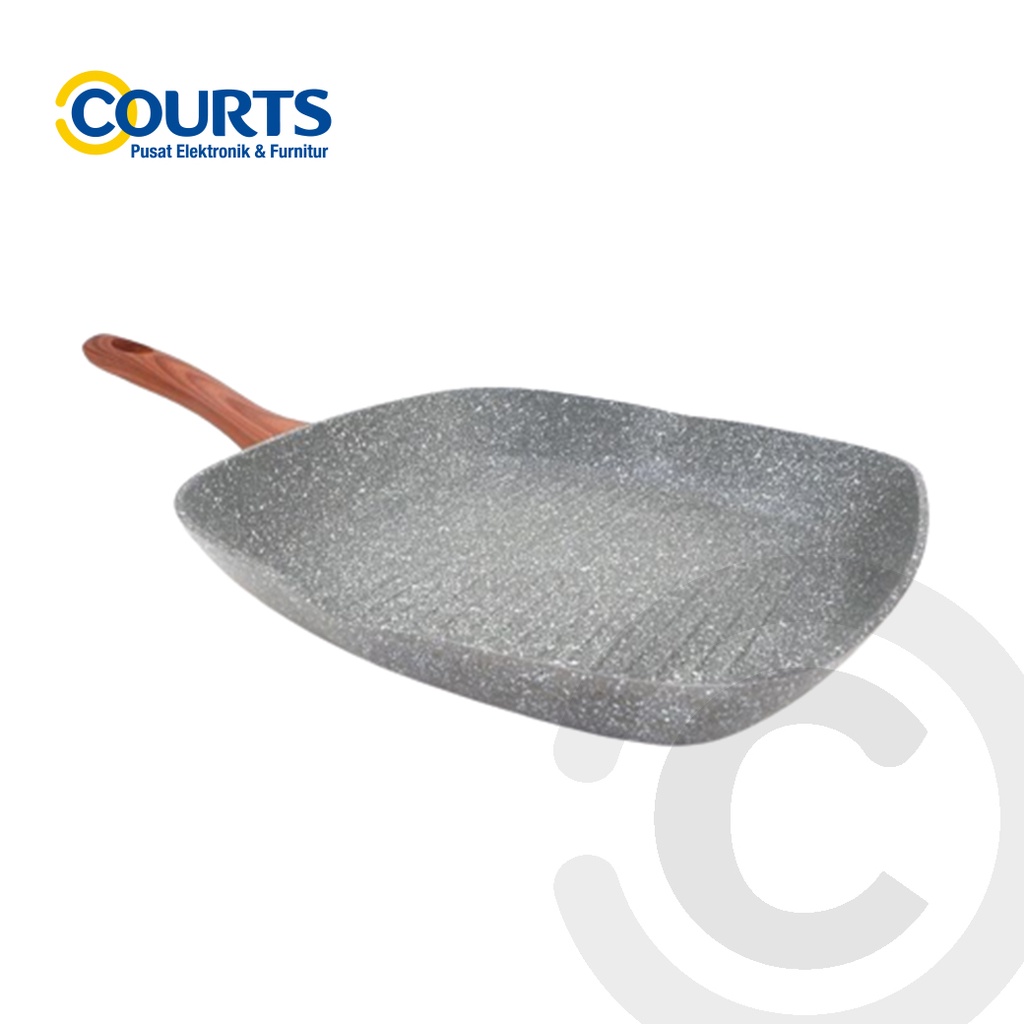 Jual CYPRUZ- WAJAN BBQ GREY MARBLE GRILL PAN 24 cm FP-0646 | Shopee ...