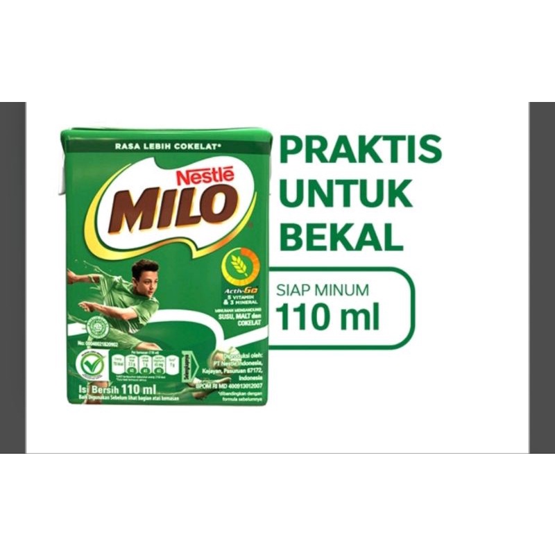 Jual Milo Activ-go Cokelat UHT Kotak 110 ml | Shopee Indonesia