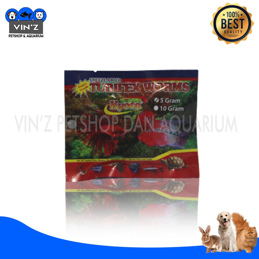 Jual Pakan Cupang Cacing Kering TUBIFEX Original 5g | Shopee Indonesia