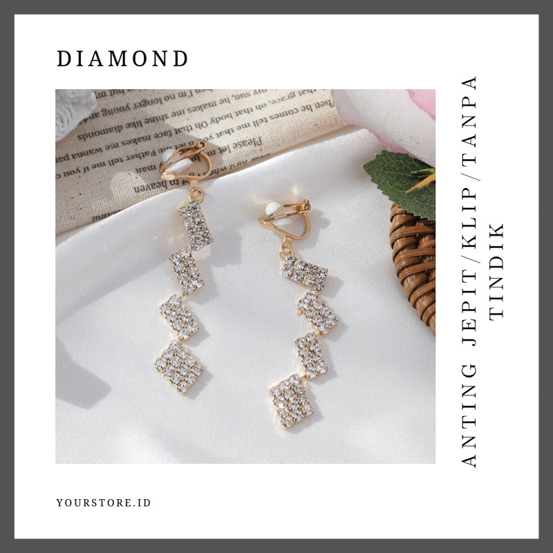 Jual anting klip / anting jepit tanpa tindik ( gold edition ) | Shopee ...
