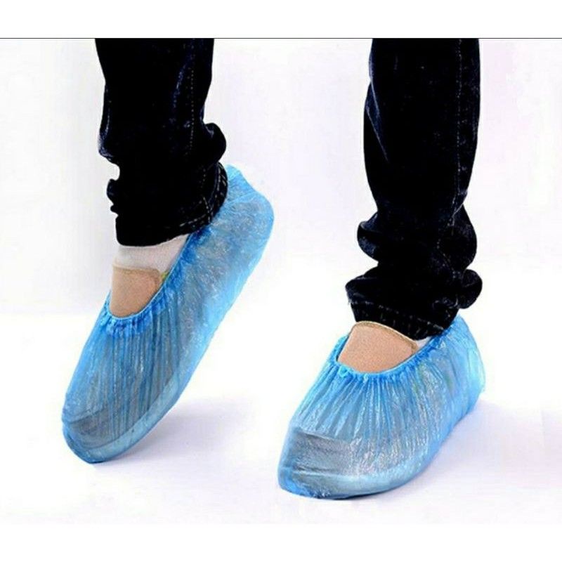 Jual SARUNG SEPATU PLASTIK HUJAN SEKALI PAKAI/ COVER SARUNG PLASTIK APD ...