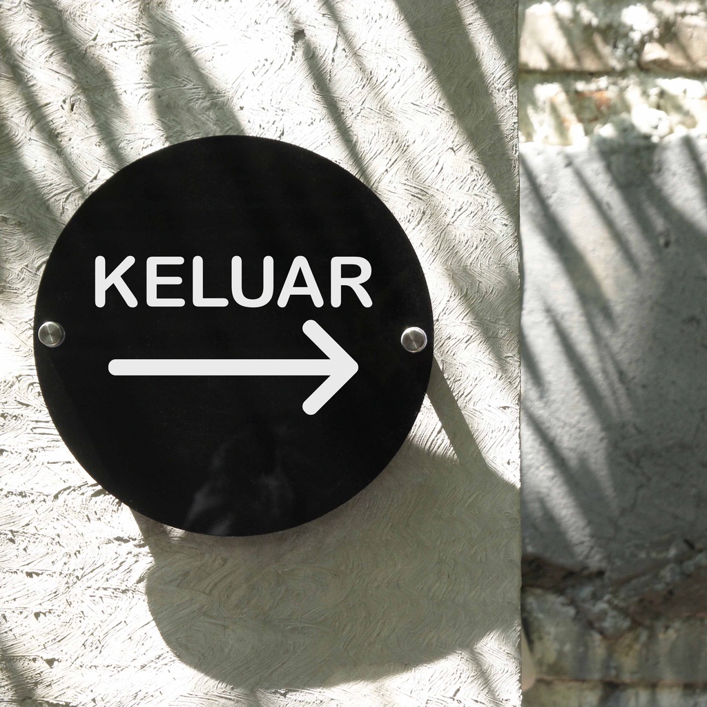 Jual Signage Acrylic Pen Iklan Sign Lingkaran Hitam - Penanda Arah ...