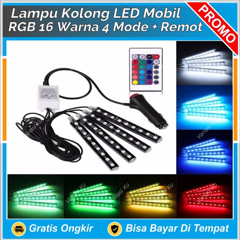 Jual LAMPU LED KOLONG VARIASI MOBIL DASHBOARD MOBIL WARNA PELANGI/RGB ...