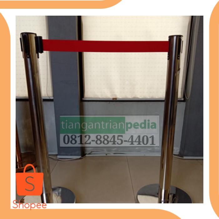 Jual TIANG ANTRIAN PITA MERAH PER UNIT - Hitam tools 6Zept21 | Shopee ...