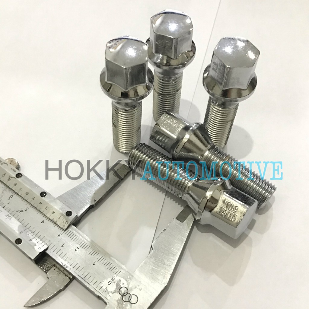 Jual baut roda mobil mercy bmw 14 mm x 1,5 / baut mercy BMW 14 mm ...