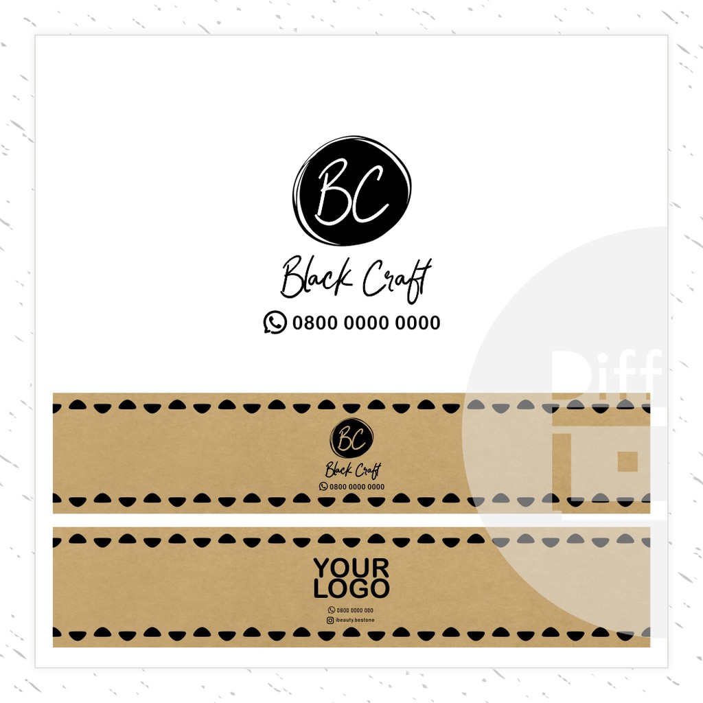 Jual (20x4) Label Roll Paper Belt Kraft Custom untuk Pengikat Produk ...