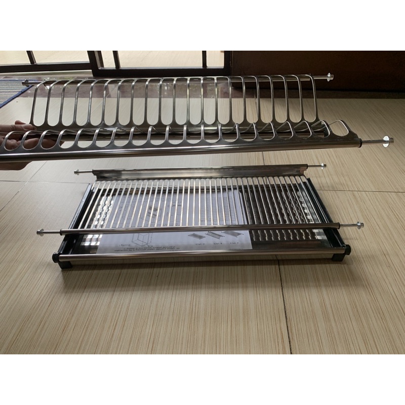 Jual Rak piring gelas gantung kitchen set Huben Stainless Steel 80cm ...