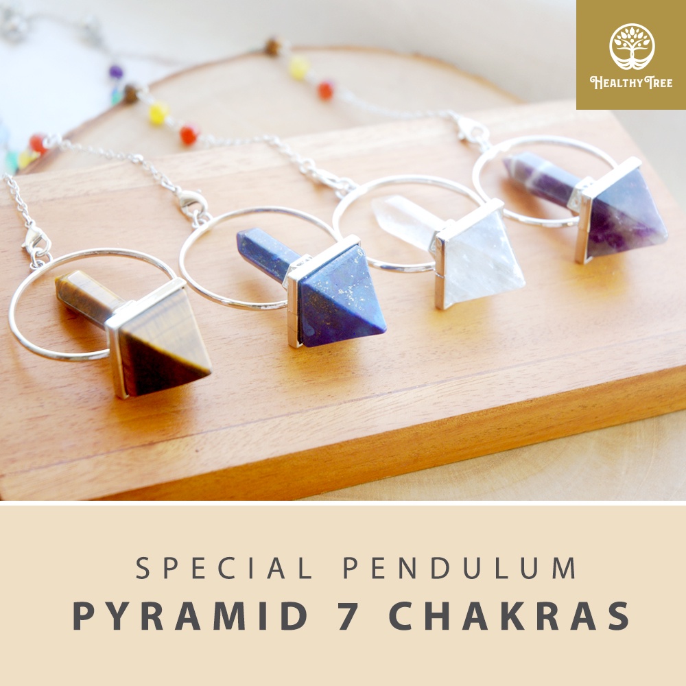 Jual Crystal Pendulum Pyramid 7 Chakras for Healing and Meditation | Shopee Indonesia