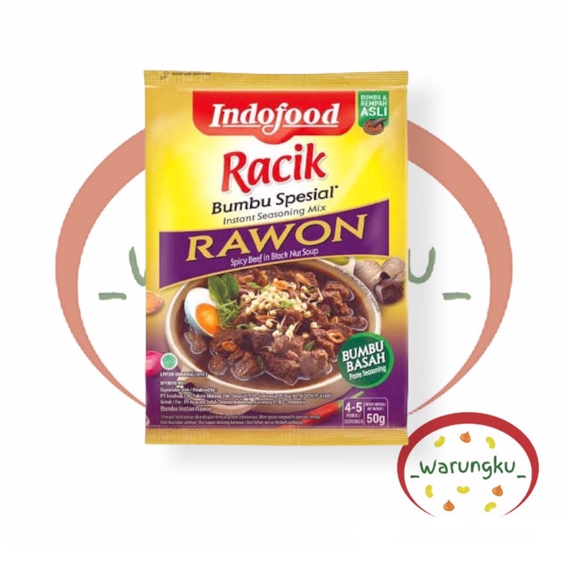 Jual Indofood Bumbu Racik RAWON 50gr - 1 pcs | Shopee Indonesia
