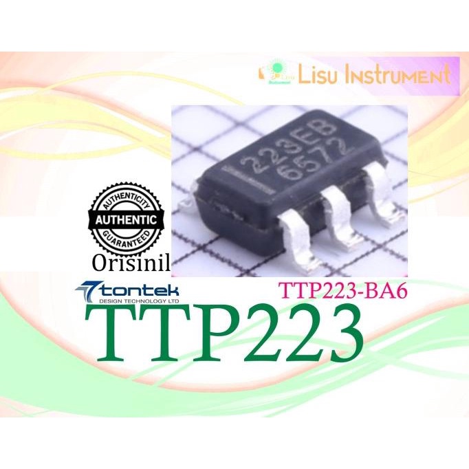Jual TTP223-BA6 TTP223 1 Key Touch Pad Detector IC SOT23-6 lisuin90 Ayo ...