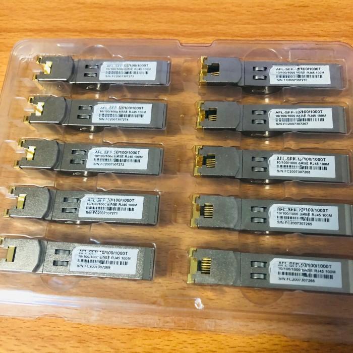 Jual SFP AFL 10/100/1000T BASE RJ45 100M sfp transceiver fiber optic fo ...