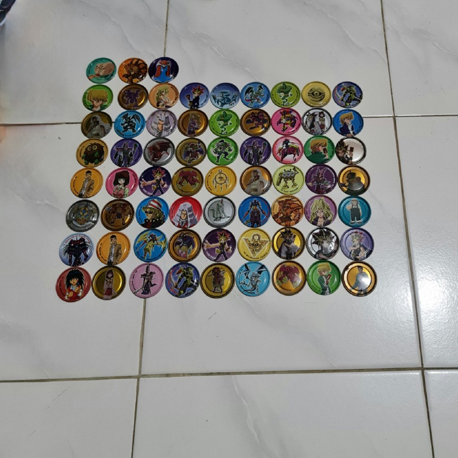 Jual Yugioh Coin Tazos Metal Mainan chiki Anak Figure Anime Jadul ...