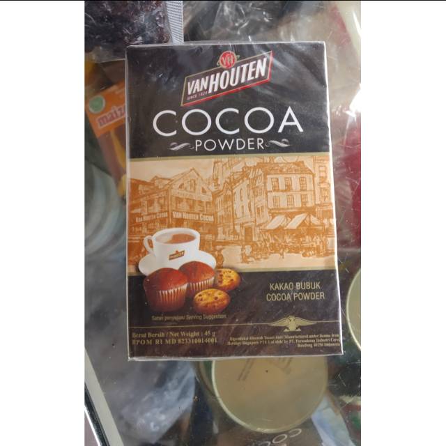 Jual Cocoa Van Houten / Cocoa Powder / Coklat bubuk 40gr | Shopee Indonesia