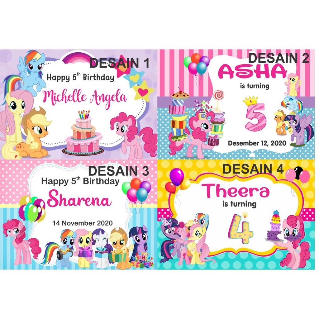 Jual STIKER LABEL BENTO GOODIE BAG ULTAH SERI LITTLE PONY | Shopee ...