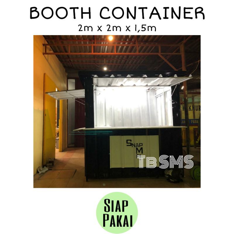 Jual Booth Container Siap Pakai Jualan / Gerobak Lapak Usaha UMKM 2x1 ...