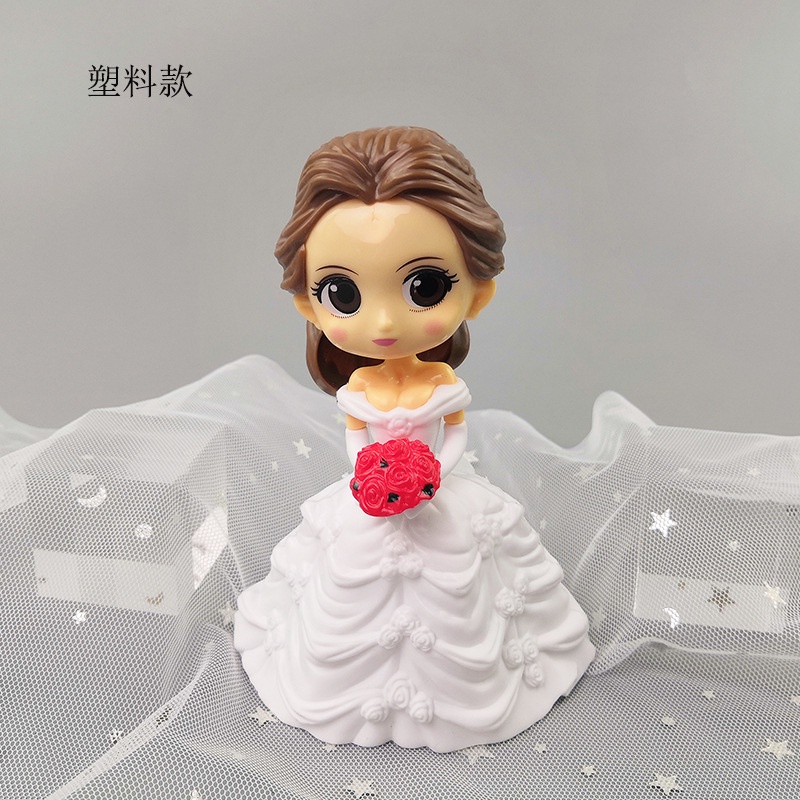 Jual Topper Princess Belle Putih /Hiasan Kue Princess Disney Belle ...