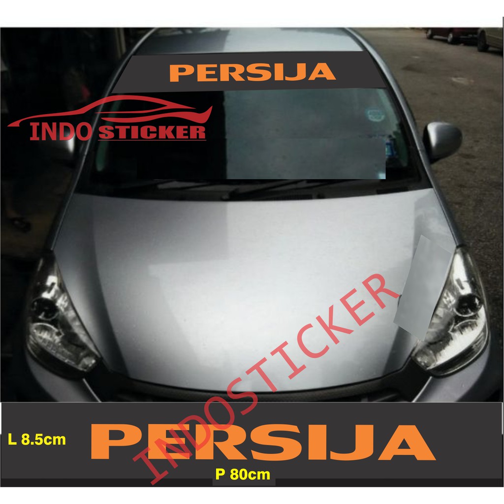Jual stiker mobil persija cutting stiker kaca depan belakang mobil ...