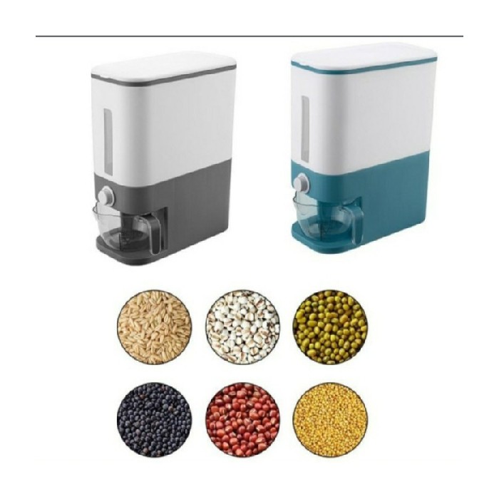 Jual Dispenser Beras 12KG Tempat Penyimpanan Multifungsi Beras Otomatis ...