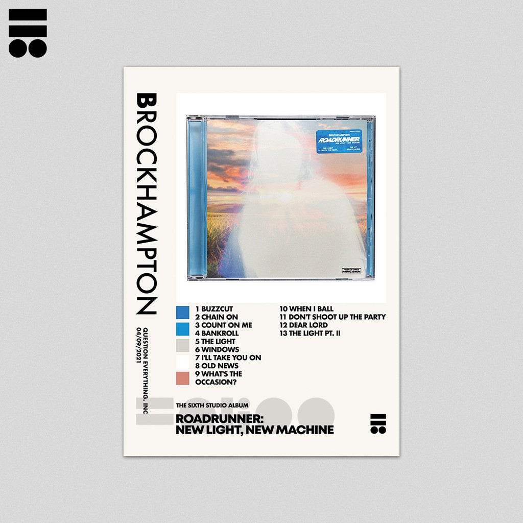 Jual BROCKHAMPTON - ROADRUNNER: NEW LIGHT, NEW MACHINE Poster | Shopee ...