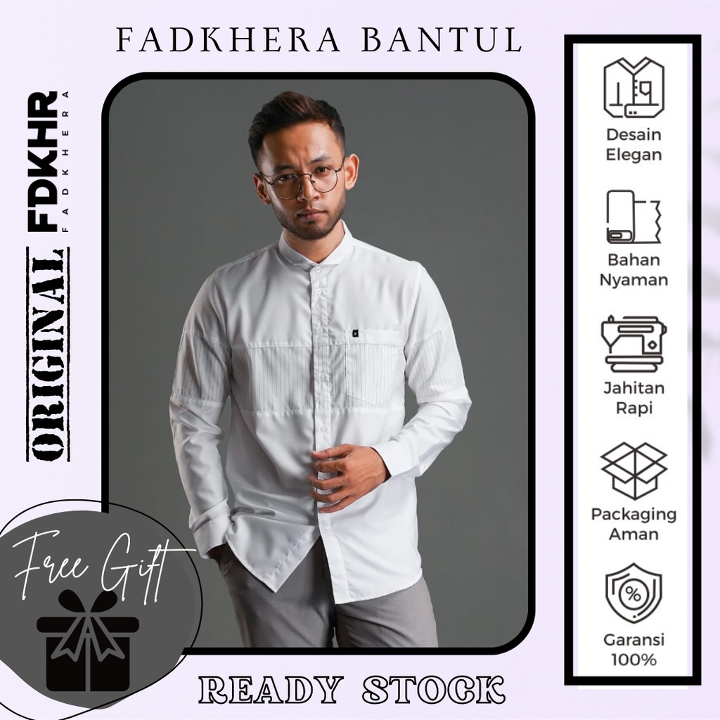 Jual KOKO DEWASA MODERN FADKHERA AIDAN LENGAN PANJANG DAN PENDEK PUTIH | Shopee Indonesia