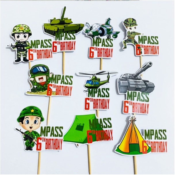 Jual Army / Tentara Cupcake Topper Birthday / Hiasan Kue Ulang Tahun ...
