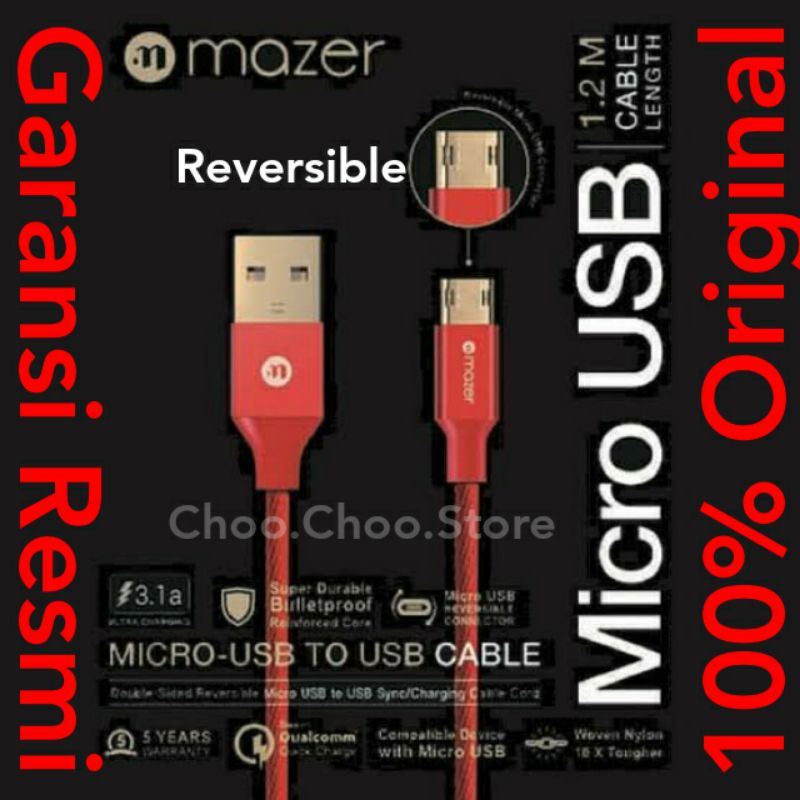 Jual Mazer Original Premium Kabel Fast Charger USB A to Micro USB ...