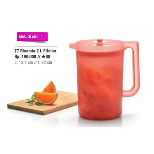 Jual Tupperware Bloomia 2L Pitcher Teko Air | Shopee Indonesia