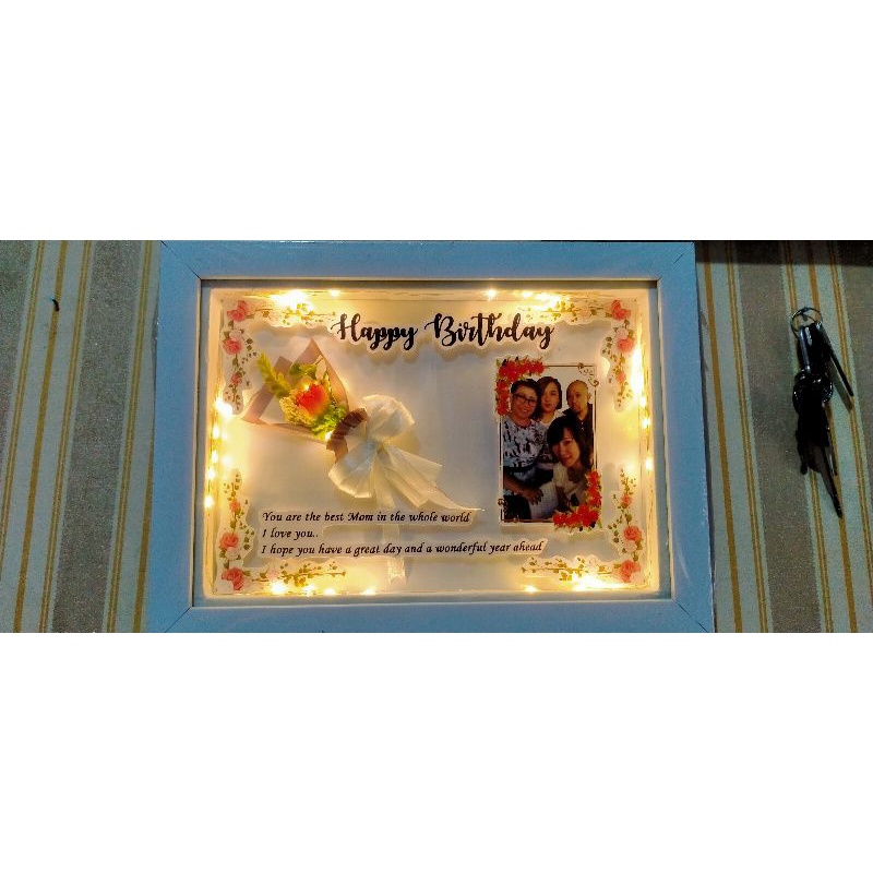 Jual Bingkai 3D Lampu LED Buket Bunga, Scrapframe, POP Up 3D LED Buket ...