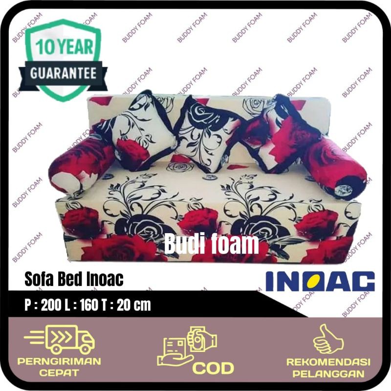 Jual INOAC Sofa Bed Inoac no 2 ukuran 200 x 160 x 20 cm | Shopee Indonesia