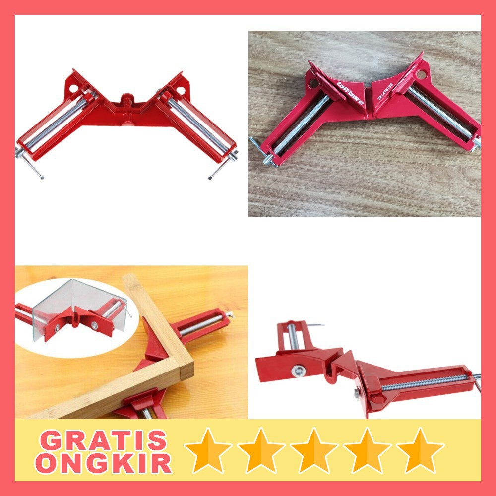 Jual Clamp Penjepit Sudut Siku Frame Rangka Kayu/Kaca/Keramik 90 ...