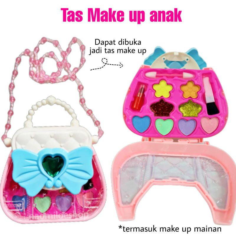 Jual Tas make up anak Mainan Kosmetik Anak set salon Makeup Tas Mainan ...