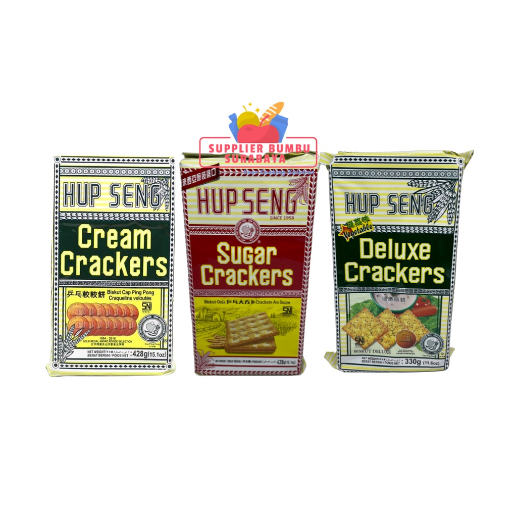Jual Hup Seng Biskuit Cream Sugar Deluxe Crackers Asin Manis 428g ...