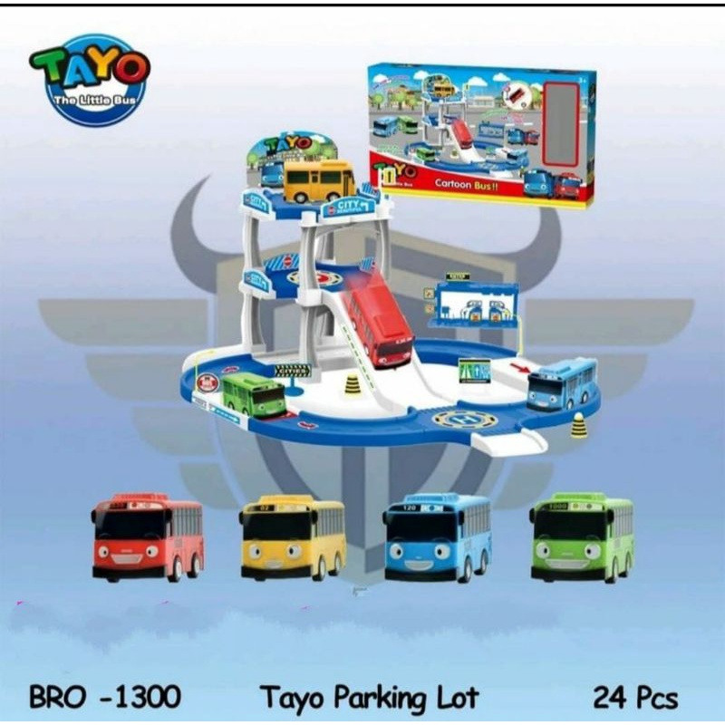 Jual BRO- 1300 Mainan Tayo Parkir Bus Tayo Cartoon Bus Dapat 2 Pcs Mobil | Shopee Indonesia