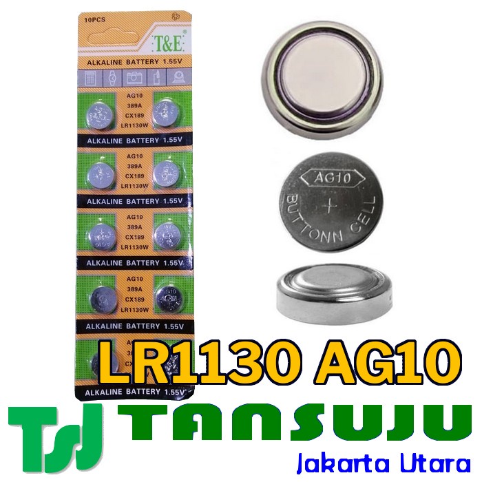 Jual Baterai Kancing Button Battery Alkaline AG10 LR1130 1.55V | Shopee Indonesia