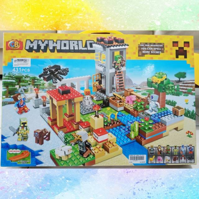 Jual Mainan Blocks Susun My World 431 pcs Block Minecraft Myworld SY ...