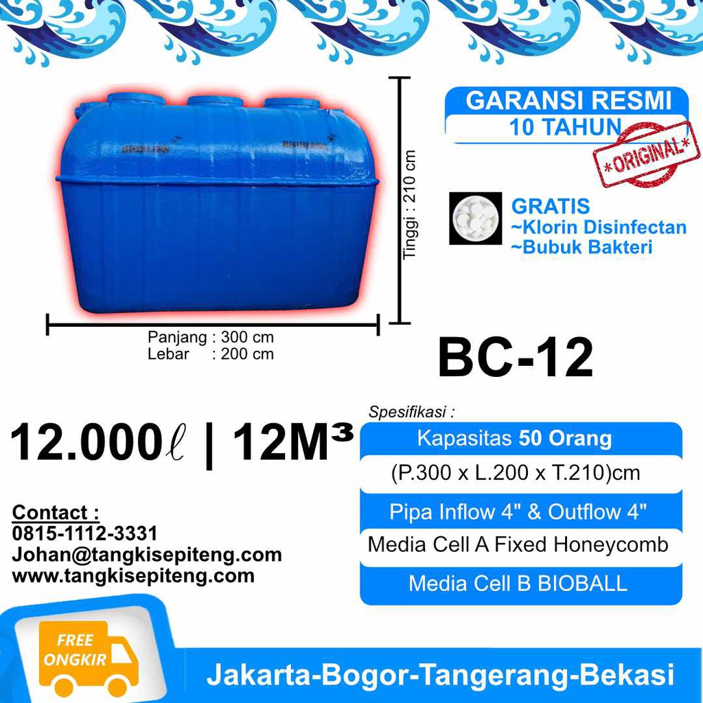 Jual BIOTANK Septictank BIO 12m3 / 12000 liter | Shopee Indonesia