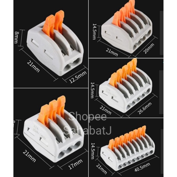 Jual Konektor Kabel wago PCT-2/3/4/5/8 pin / Universal Wire Connector Terminal | Shopee Indonesia