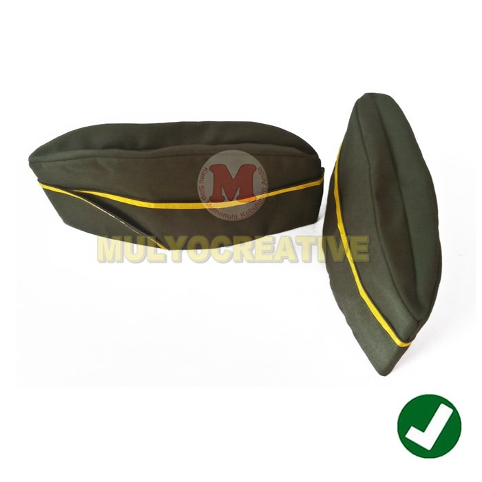 Jual Topi Militer Topi Mutz Hijau Army Lis Kuning Topi Mutz Murah ...