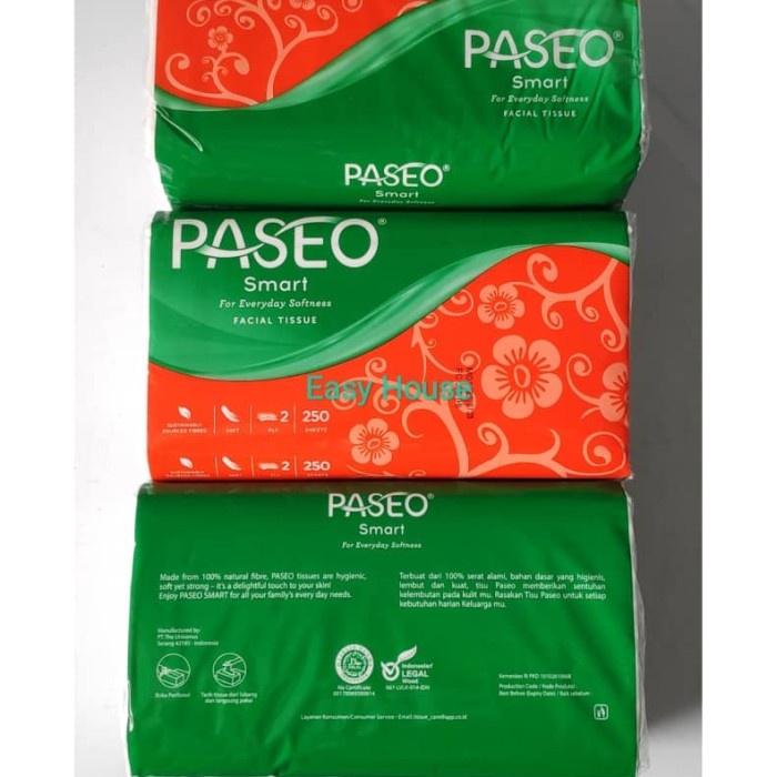 Jual Paseo 250 Sheet Facial Tissue/Tisu Wajah Paseo 250,1 karton(isi ...